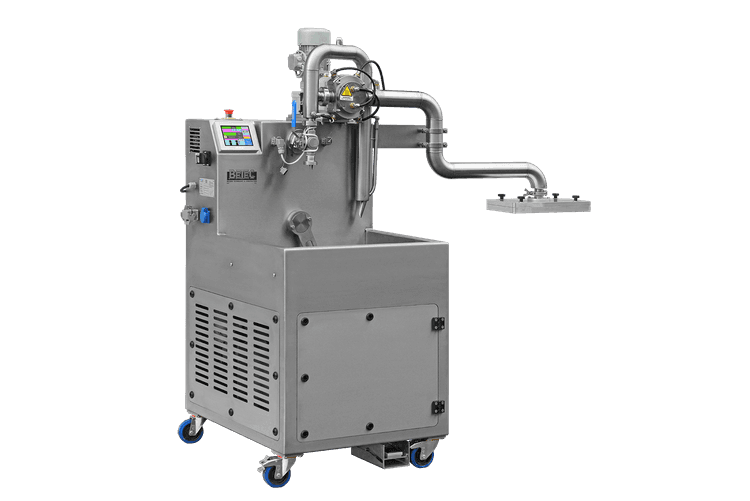 BETEC MT 80 GPE and MT 80 GPI: mini-tempering and dosing machine